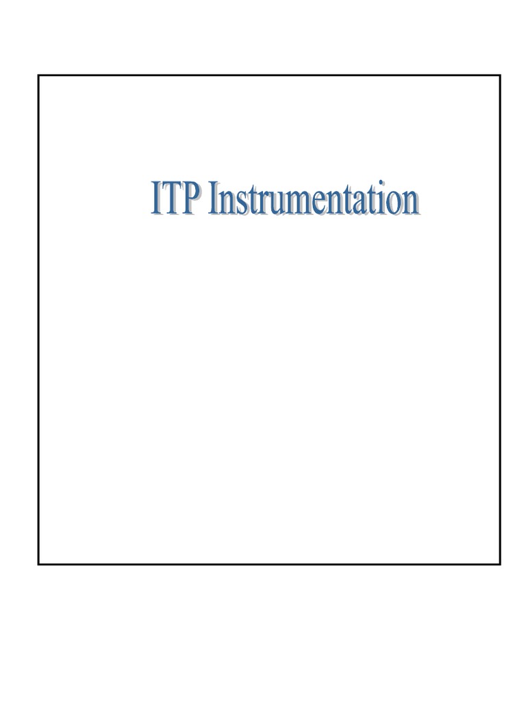 ITP (Instrumentation) | PDF | Calibration | Electrical Engineering