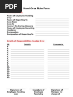 Asset Handover Form | PDF