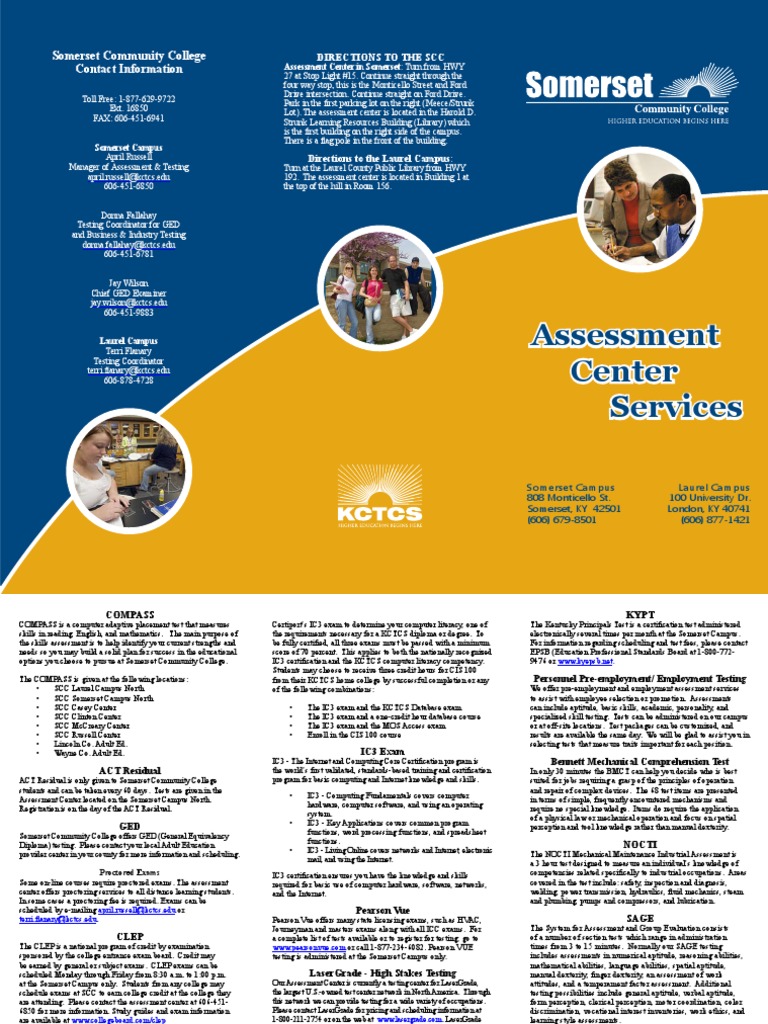 Test Center Brochure | PDF | College Level Examination Program | Test ...