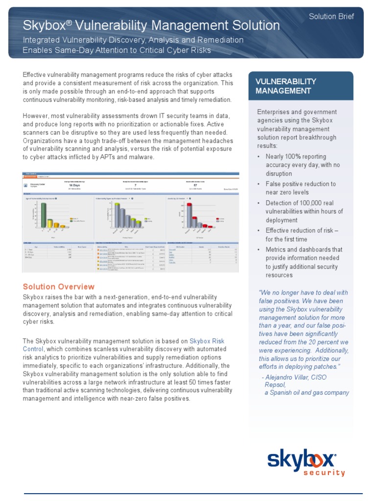 Skybox Security Vulnerability Management Sb En Pdf Vulnerability