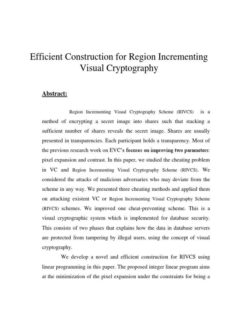 1.efficient Construction For Region Incrementing | PDF | Cryptography | Cyberwarfare