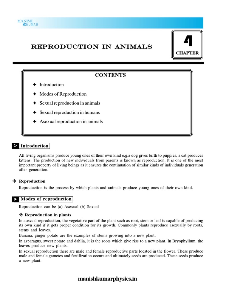 04 Reproduction in Animals | Sexual Reproduction | Menstrual Cycle
