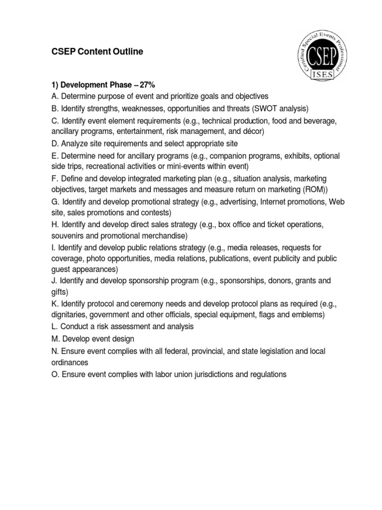 CSEP Content Outline | PDF | Insurance | Risk Management