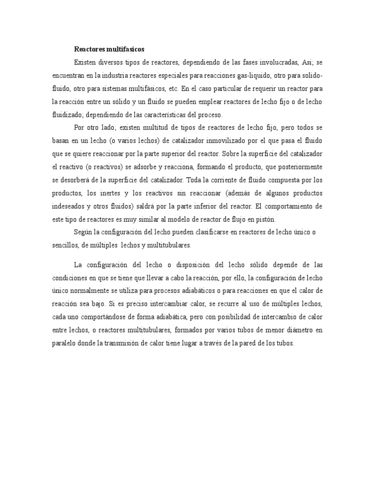 Los Reactores Multiples Investigacion | PDF | Reactor Quimico | Motor a reacción