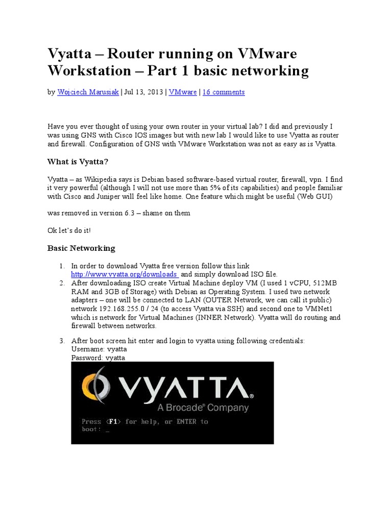 Vyatta | PDF | Firewall (Computing) | Internet Protocols