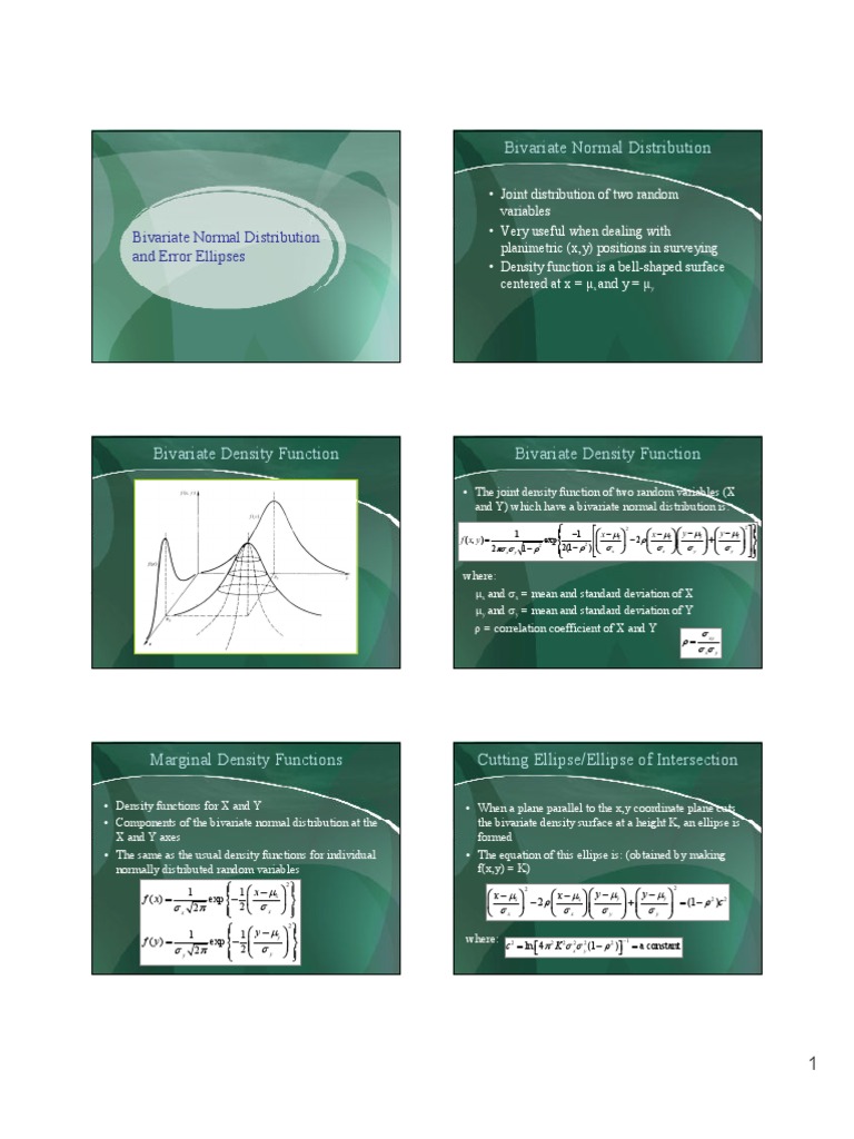 Bivariate Normal Distribution & Error Ellipses | PDF | Normal ...