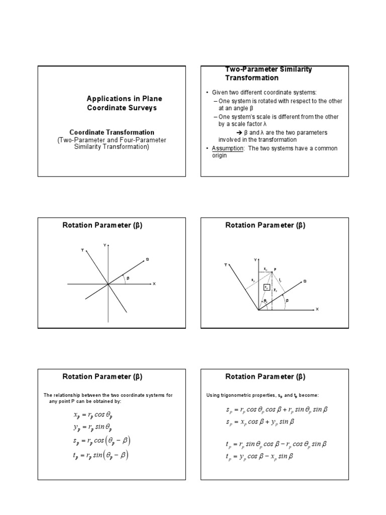 Lecture 7 Coordinate Transformations Pdf Ordinary Least Squares Teaching Mathematics