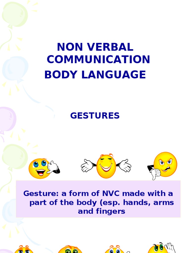 Lesson 3 (Gestures) | PDF | Gesture | Hand