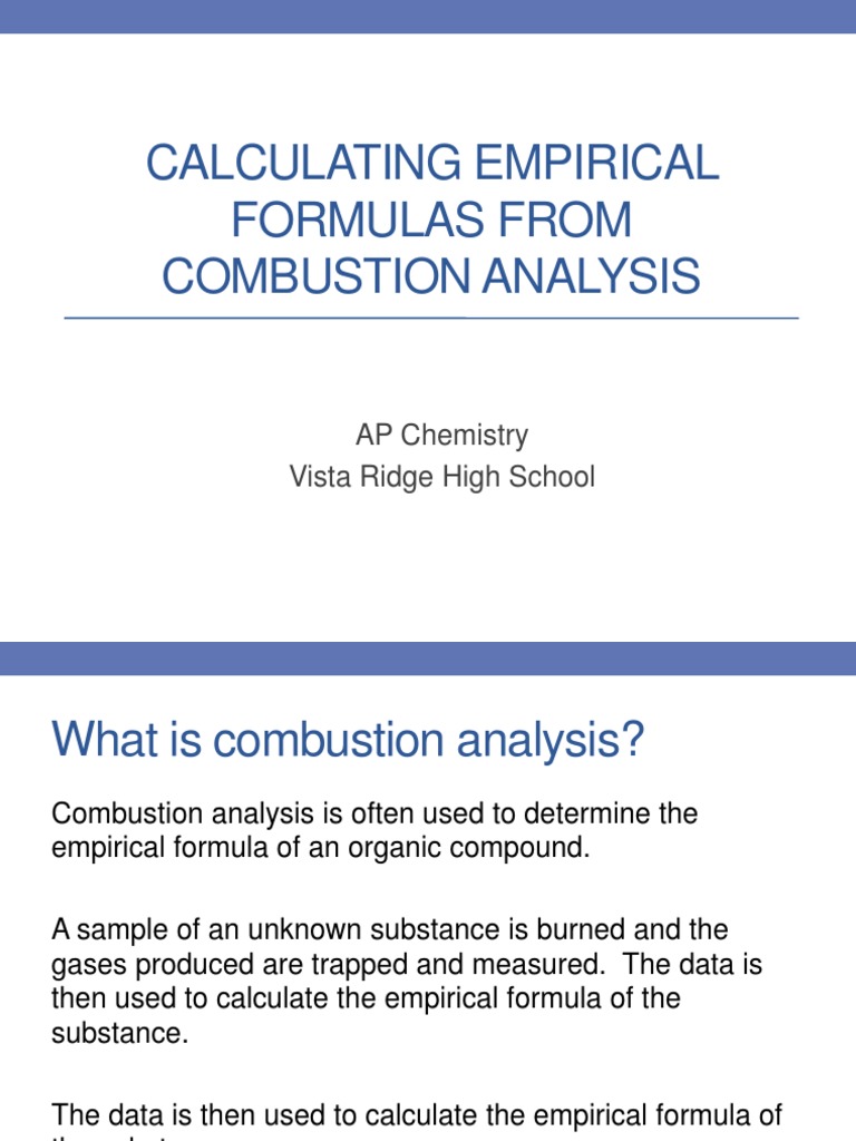 Combustion Analysis PowerPoint AP Chemistry 2013 | PDF | Mole (Unit ...