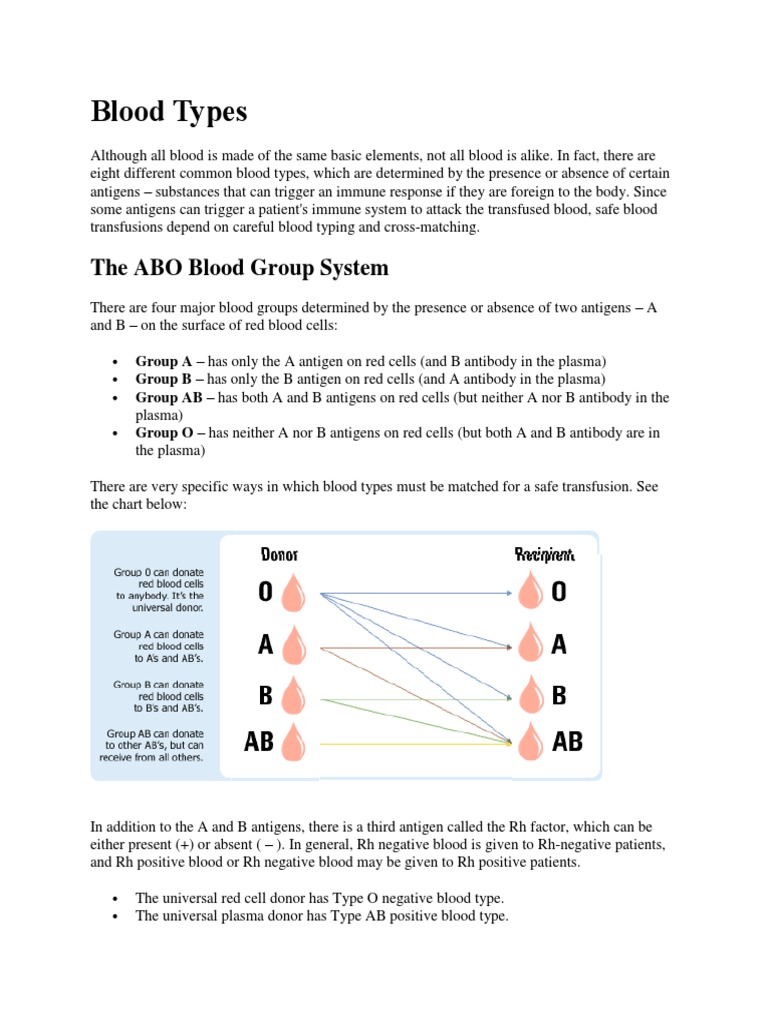 Blood Types | PDF | Blood Type | Medicine