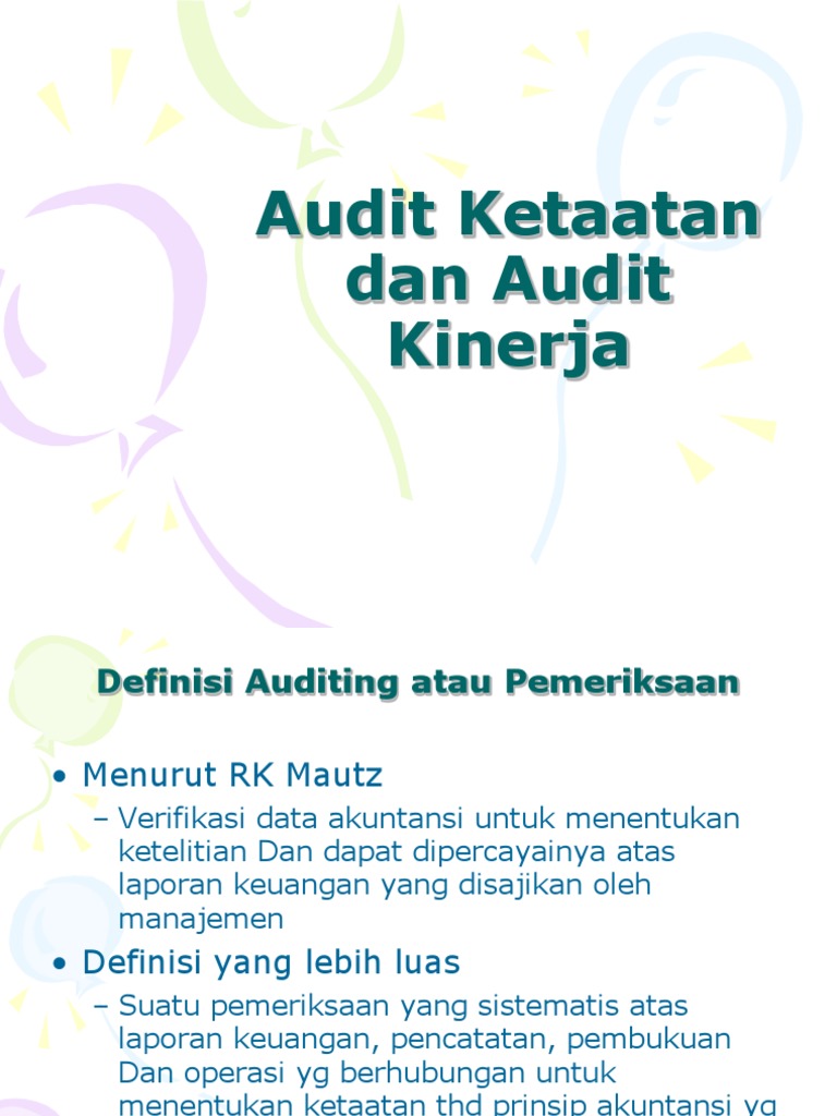 Audit Kinerja Dan Audit Ketaatan | PDF