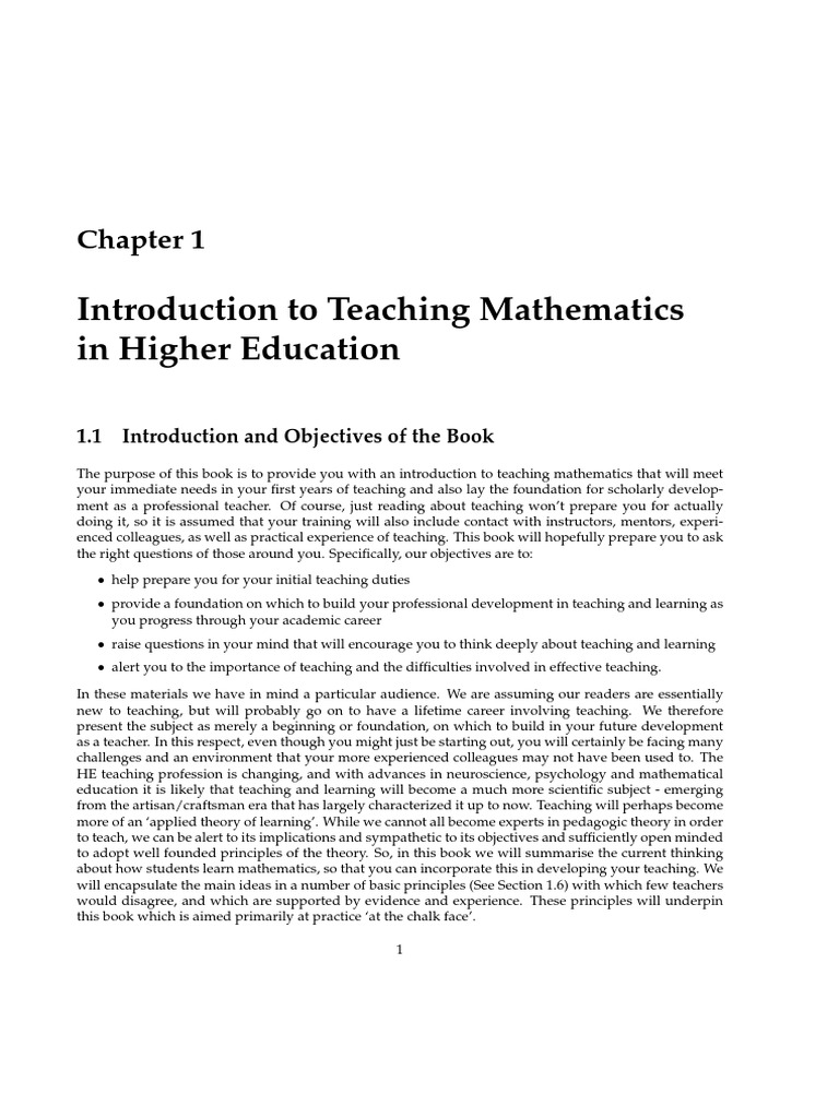 Chapter1.Teaching Mathematics in Higher Education - The Basics and ...