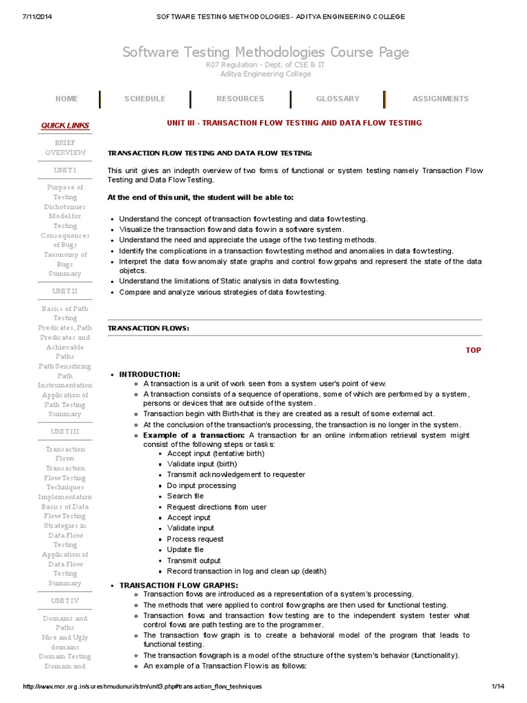 Software Testing Methodologies - Aditya Engineering College 2424 | PDF ...