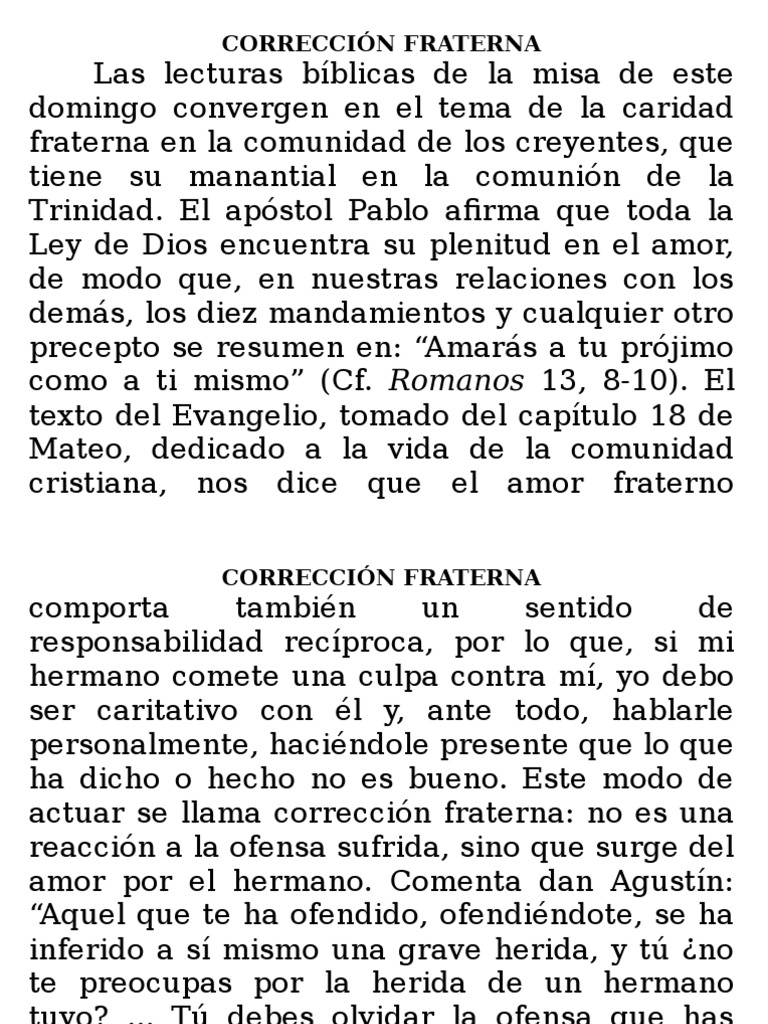Corrección Fraterna | PDF | Oración | eucaristía