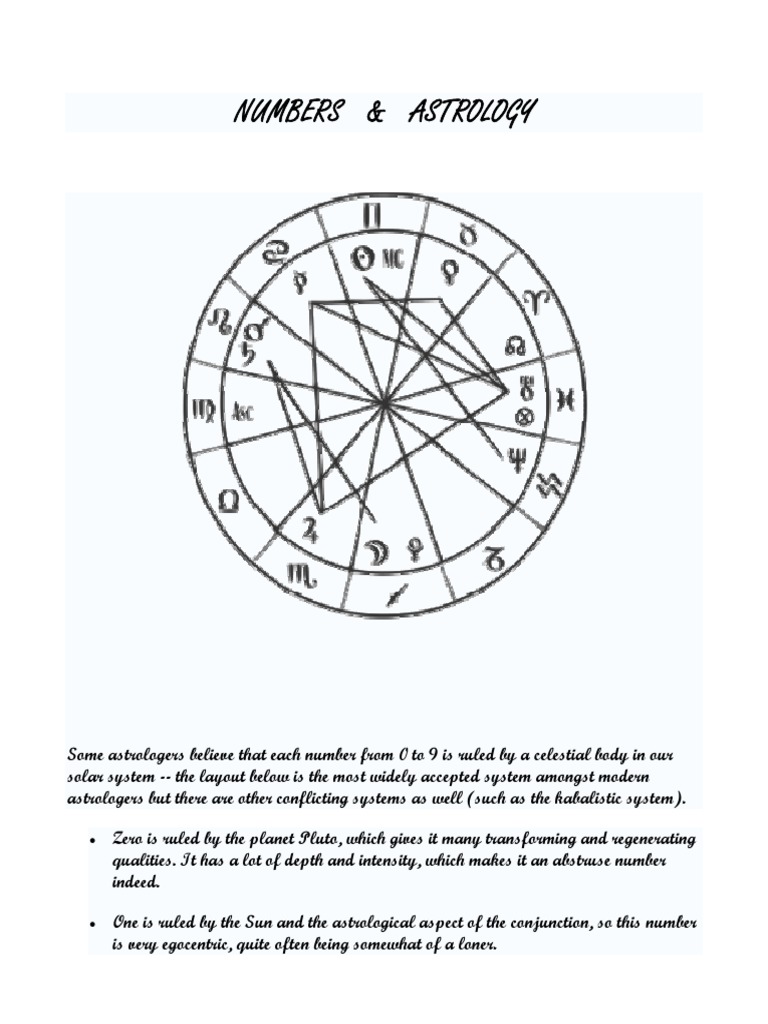 Numbers and Astrology | PDF | Astrological Sign | Astrology