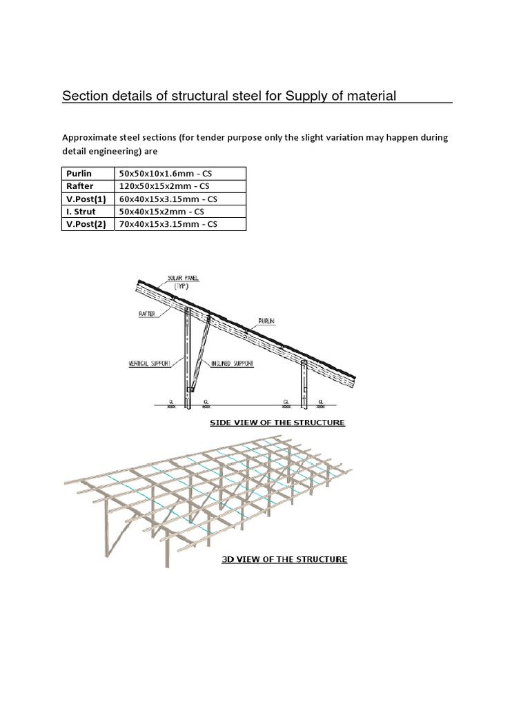 Structural Steel Section Details | PDF