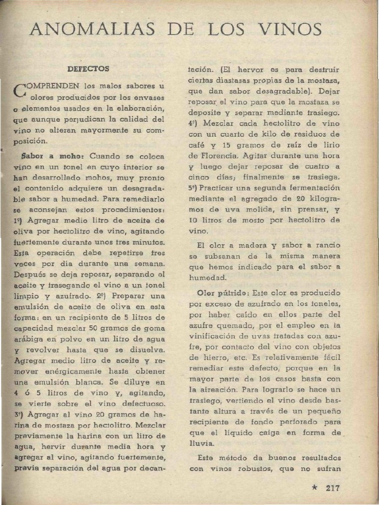Defectos Del Vino | PDF