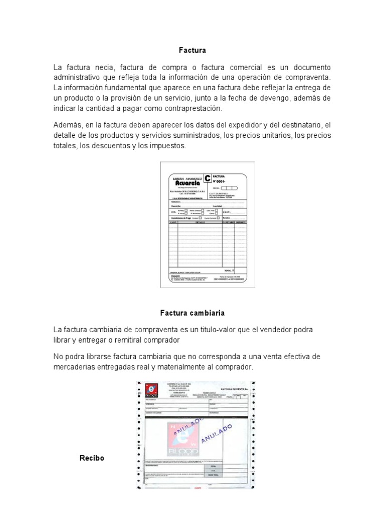 Documentos Contables Completos | PDF | Factura | Cheque