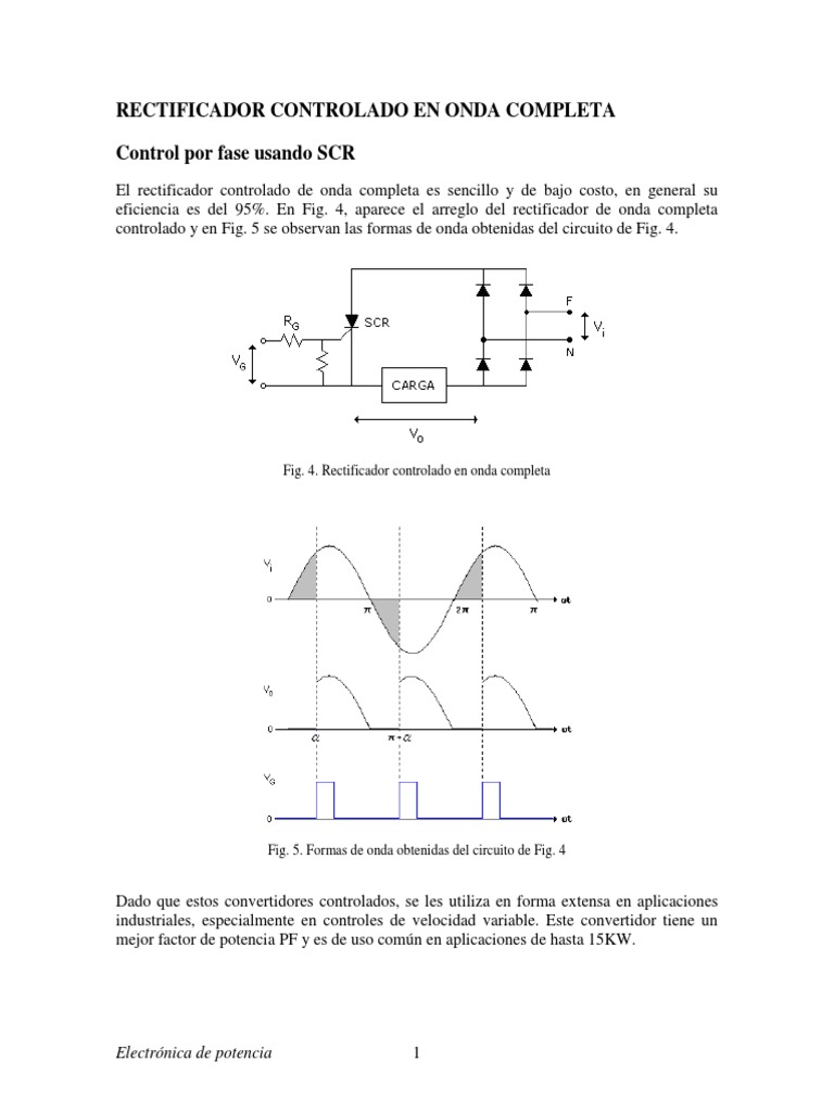 Rectificador Controlado: Guía Técnica | PDF | Rectificador | Energia electrica