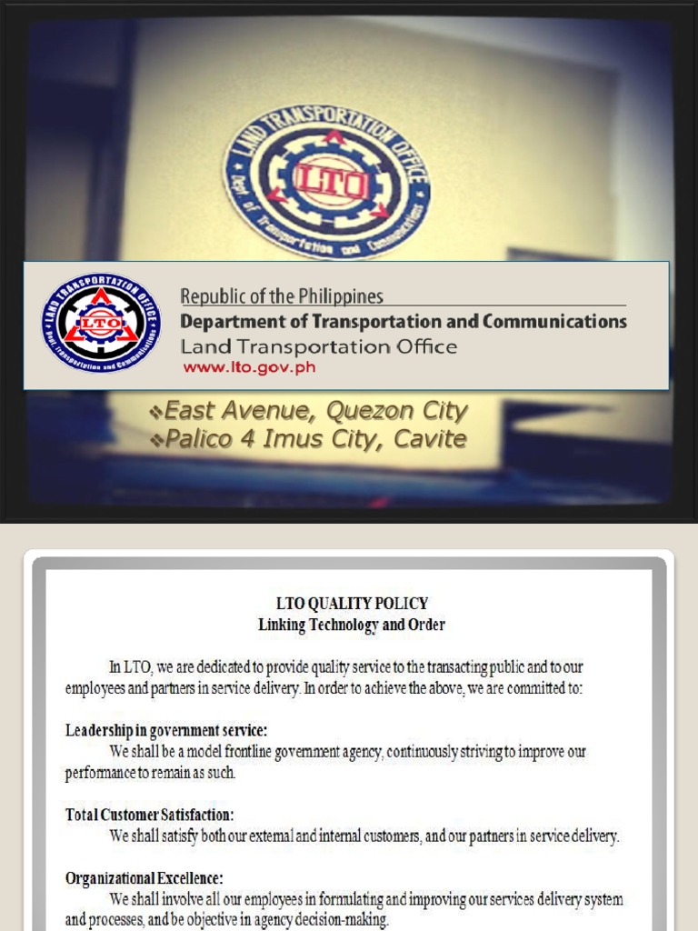 Land Transportation Office (LTO) | Business | Computing And Information ...