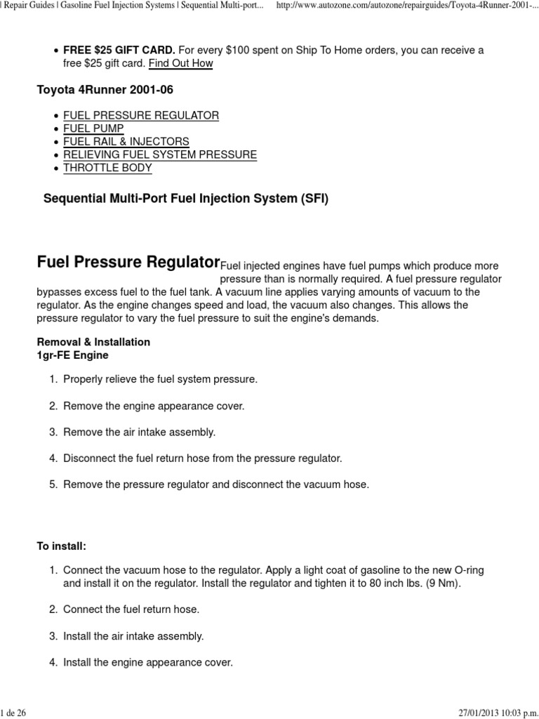 Repair Guides - Gasoline Fuel Injection Systems - Sequential Multi-Port ...