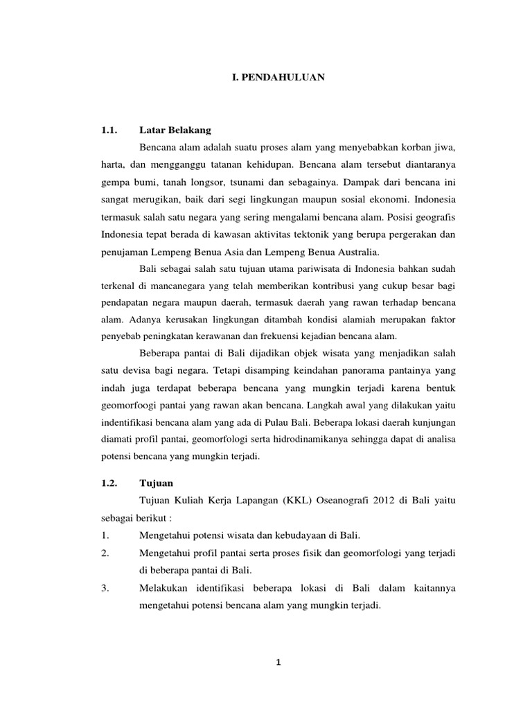 Analisa Mitigasi Bencana Erosi Dan Tsunami Di Wilayah Pesisir Pantai ...