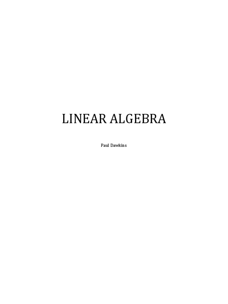 Linear Algebra | PDF | Matrix (Mathematics) | Determinant