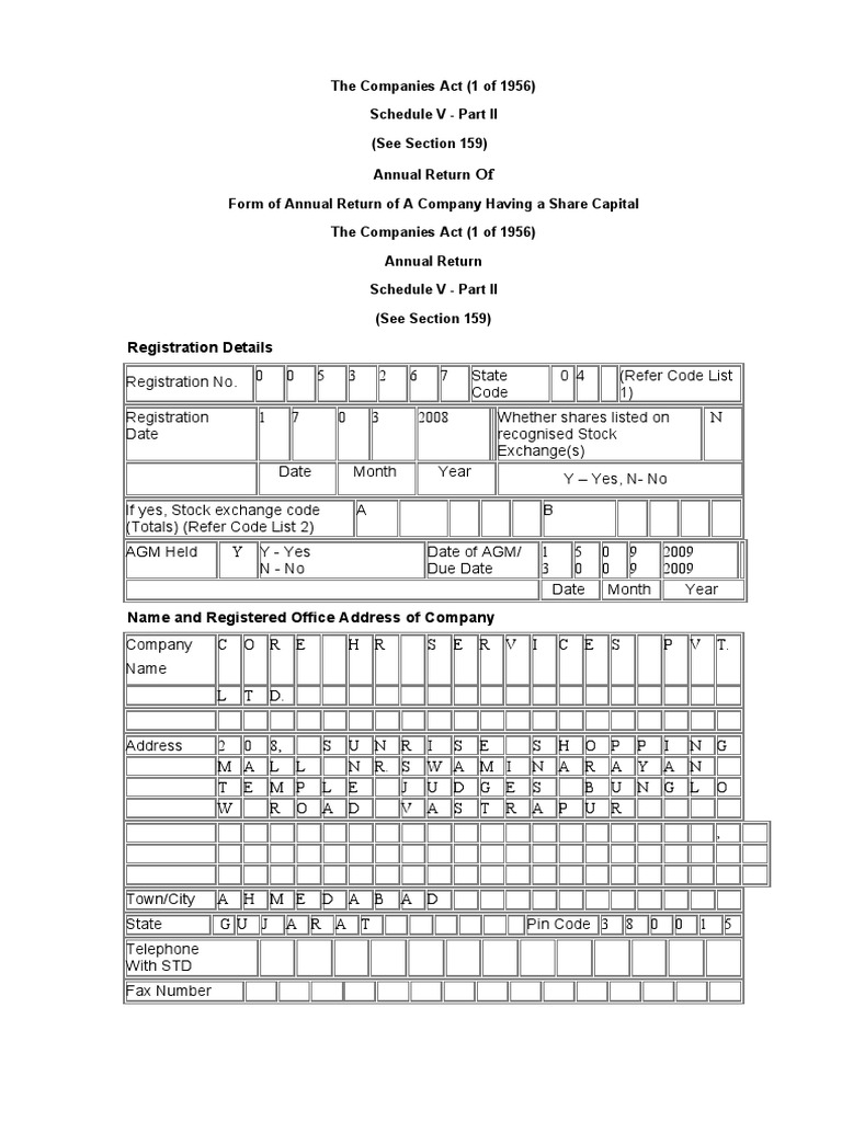 Annual Return | PDF | Companies | Corporations Annual Return | PDF | Companies | Corporations
