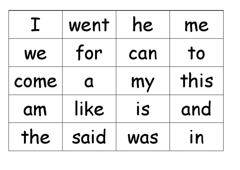 Word Card | PDF