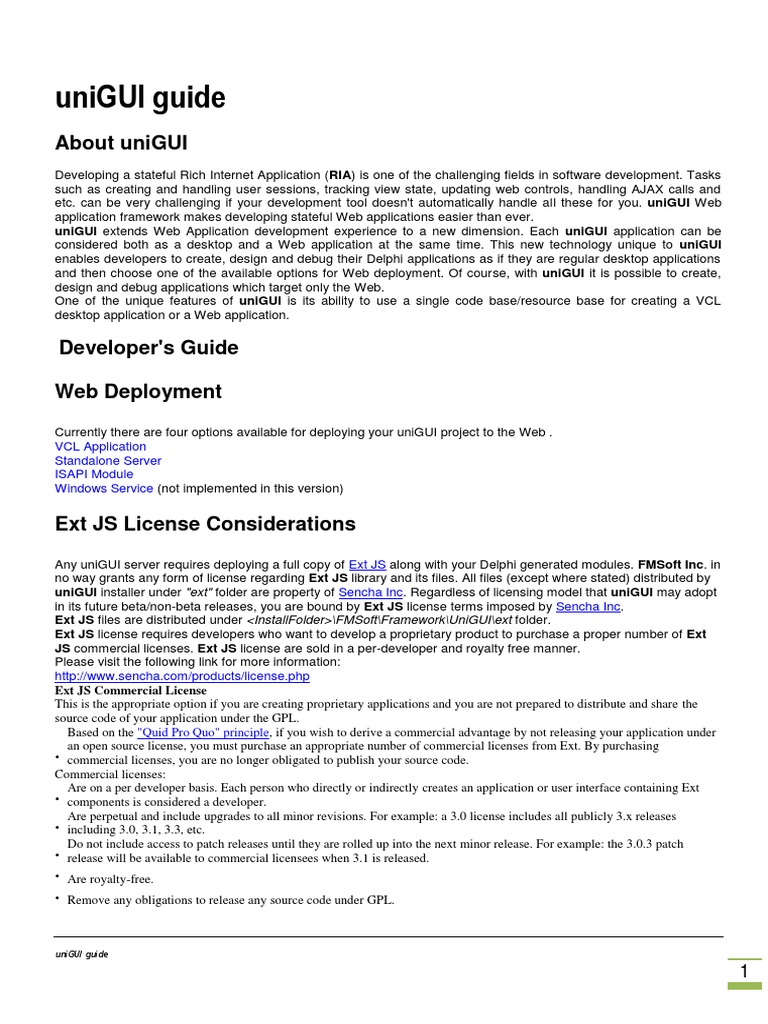 Unigui Guide Eng | Download Free PDF | Ext Js | Internet Information ...