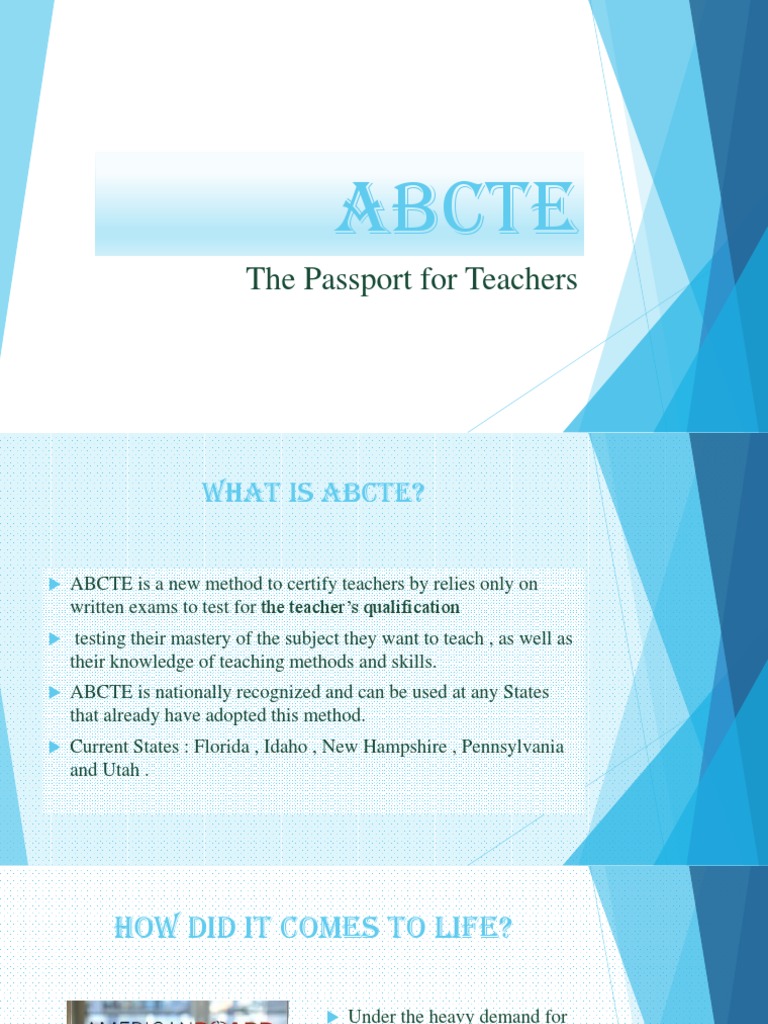 Abcte | PDF | Test (Assessment) | Teachers