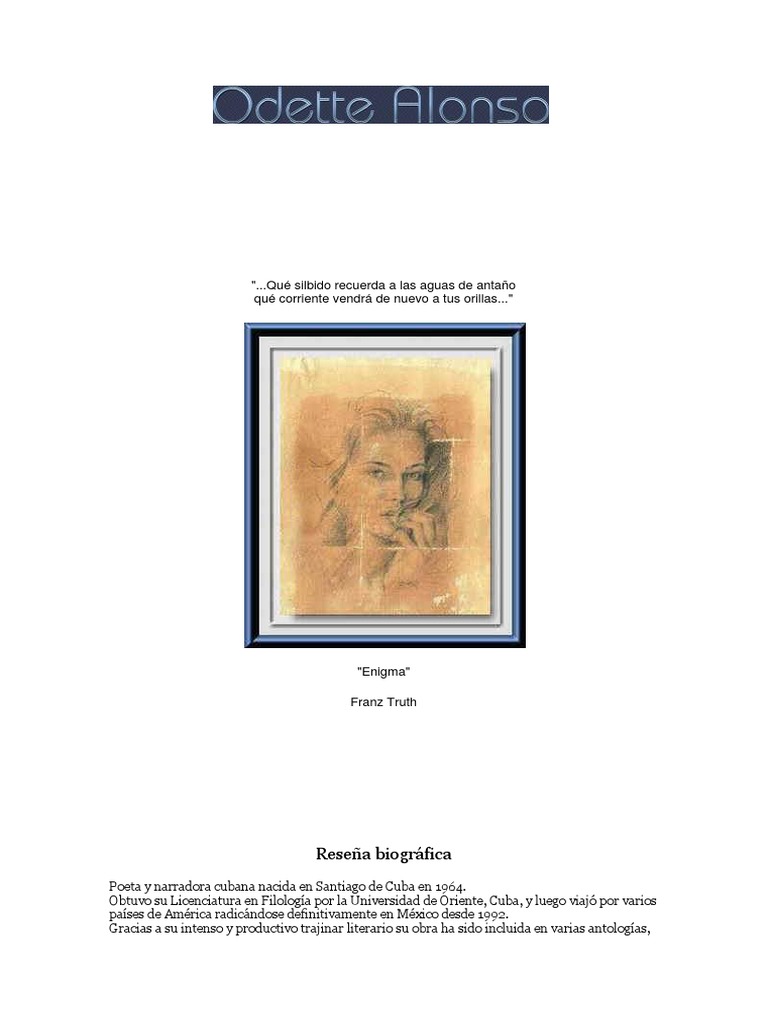 Odette Alonso | PDF | Cuba | Amor