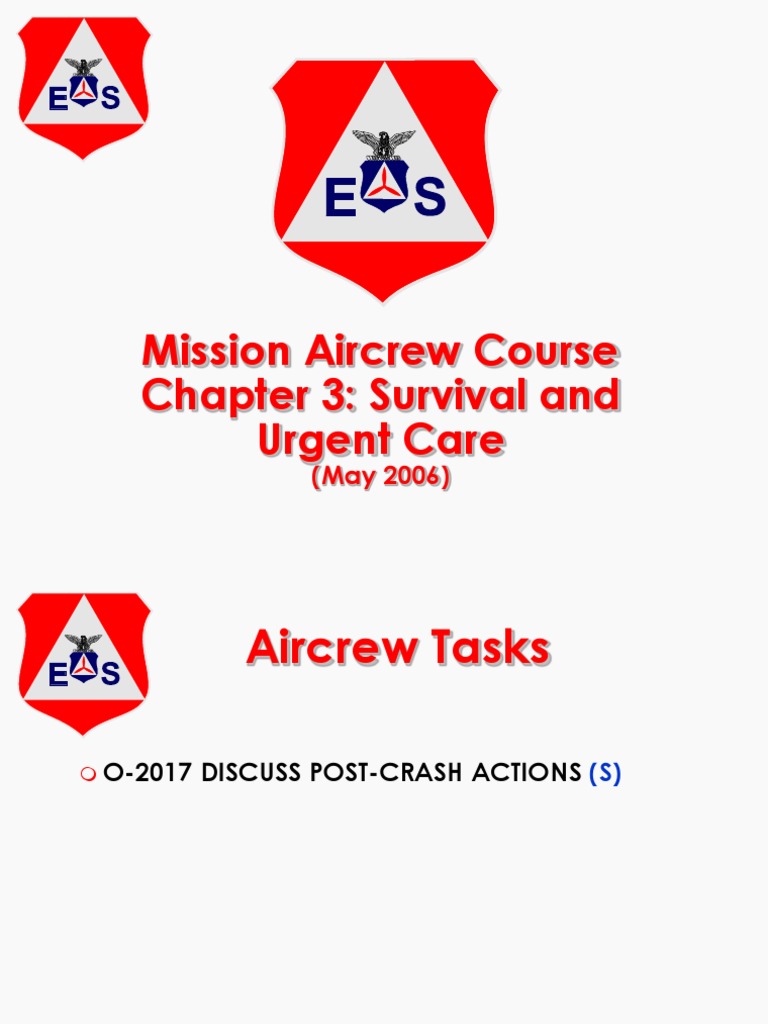 Mission Aircrew Course Chapter 3: Survival and Urgent Care | PDF ...