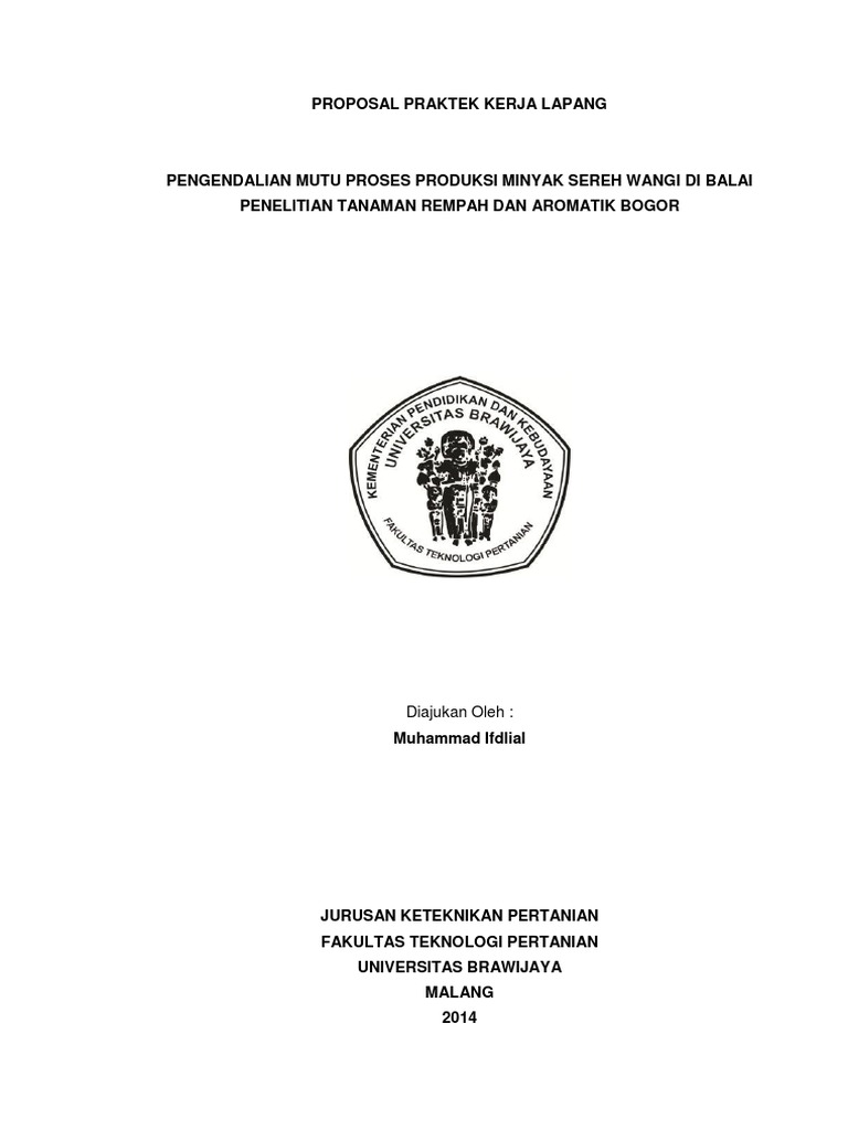 Proposal PKL Balittro 2014 | PDF