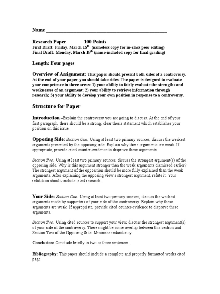 Research Paper Assignment | PDF | Science | Science And Technology