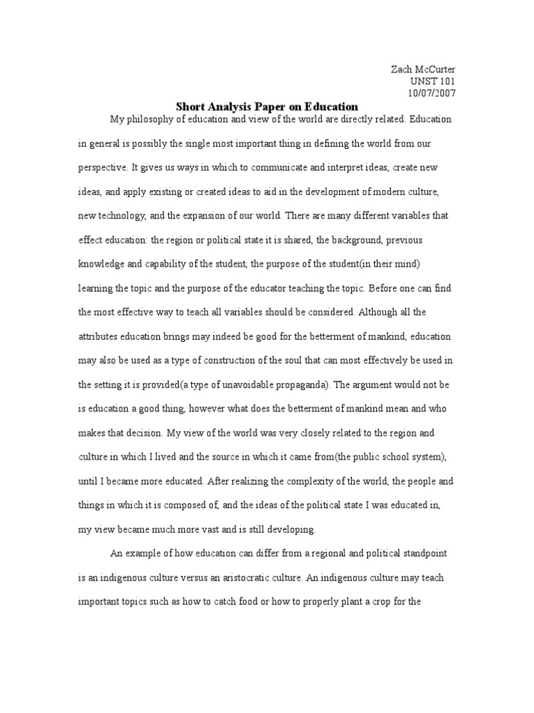 Education Paper HTML | PDF | Idea | Thought