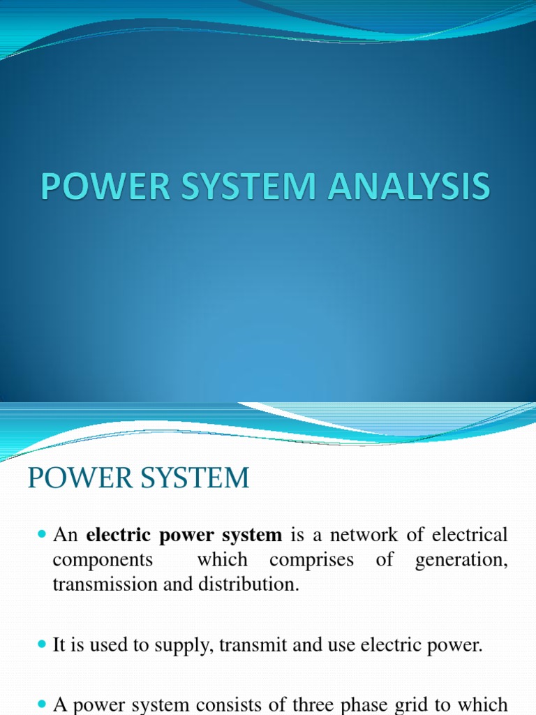 Power System Analysis | PDF | Electric Power System | Electric Power ...