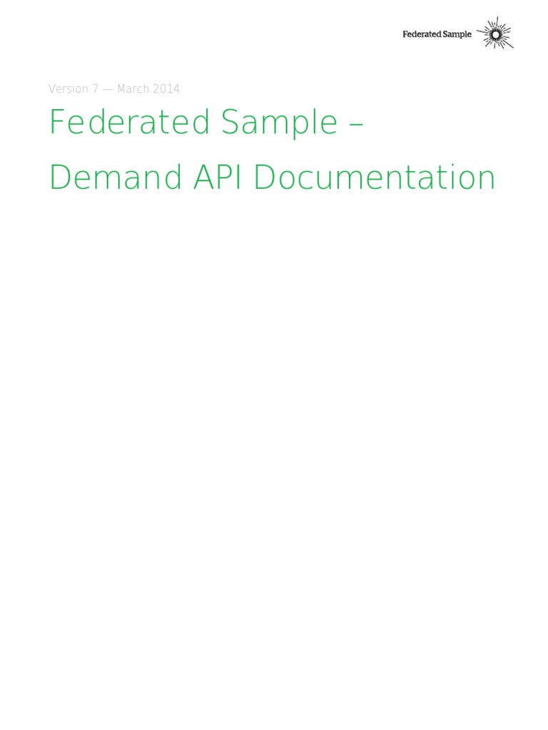 Demand API - V7 - For Print | PDF | Hypertext Transfer Protocol | Application Programming Interface