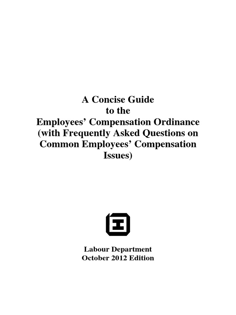 A Concise Guide To The Employees' Compensation Ordinance (With ...