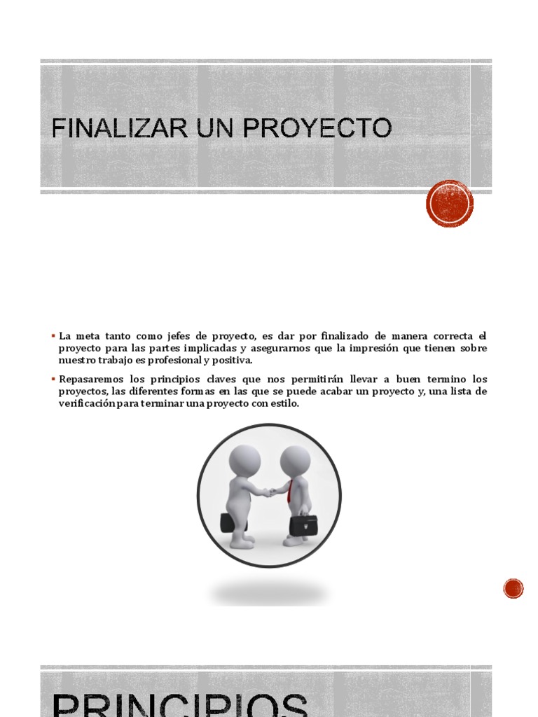 Finalizar Un Proyecto | Descargar gratis PDF | Contabilidad | Plan de ...