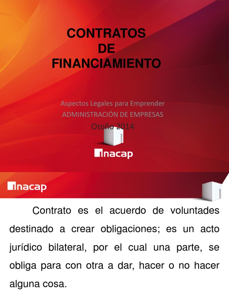 Contratos de Financiamiento | Arrendamiento | Capital (economía)