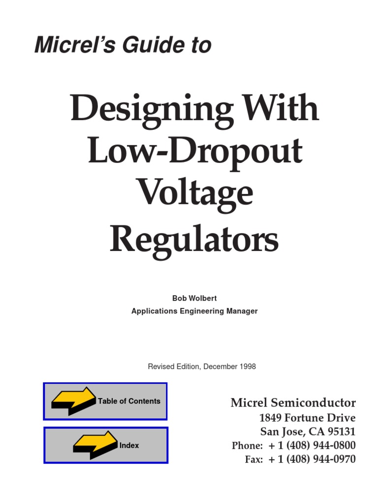 Designing With Low Dropout Voltage Regulator PDF | PDF | Power Supply ...