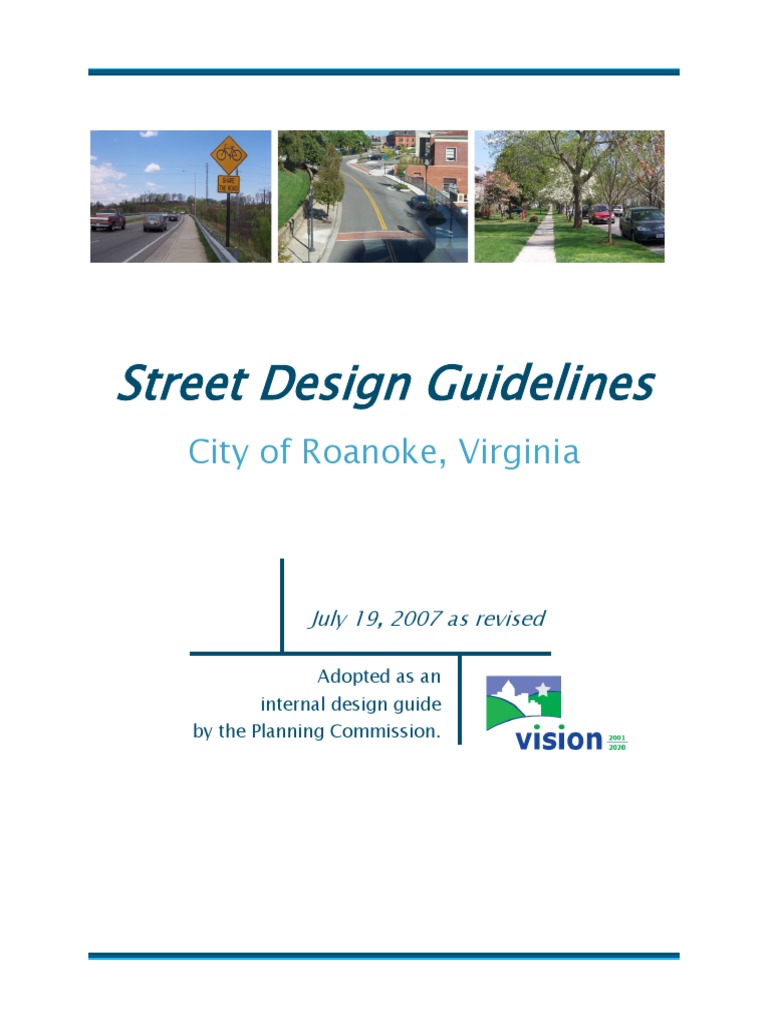 Roanoke Street Design Guide 2007 | PDF | Street | Sidewalk