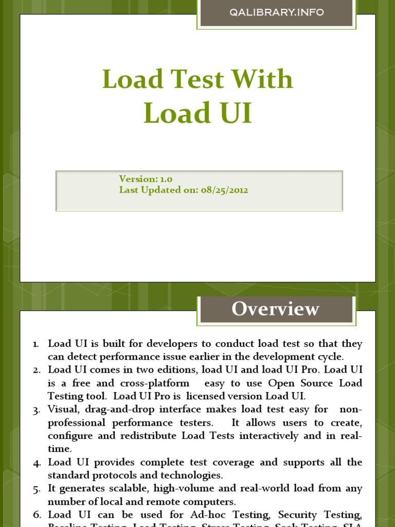 LoadUI Concept | PDF | Web Design | Hypertext