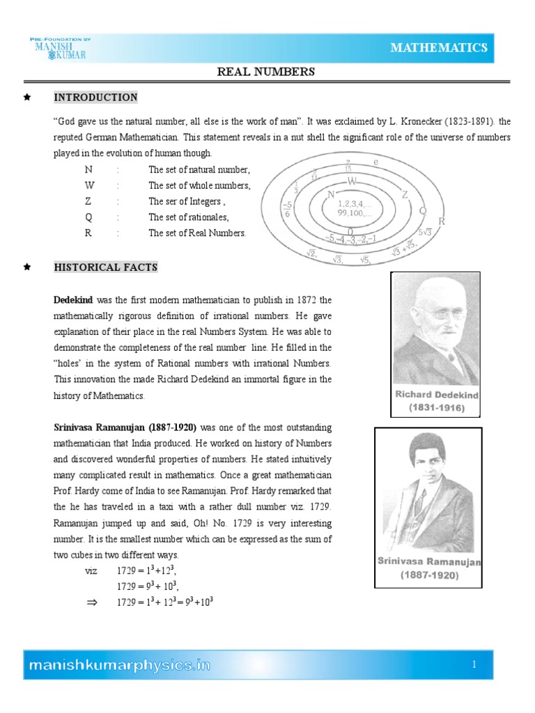 Real Numbers | PDF | Rational Number | Prime Number