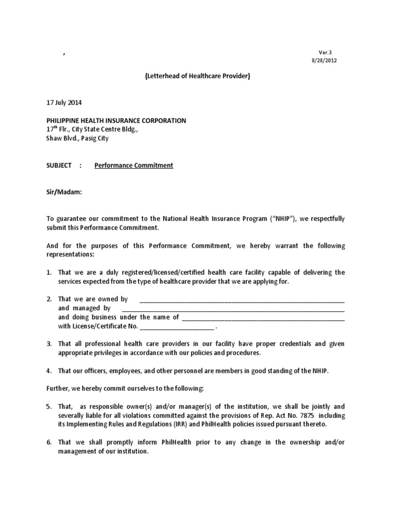 Performance Commitment | Health Care | Public Health | Free 30-day ...