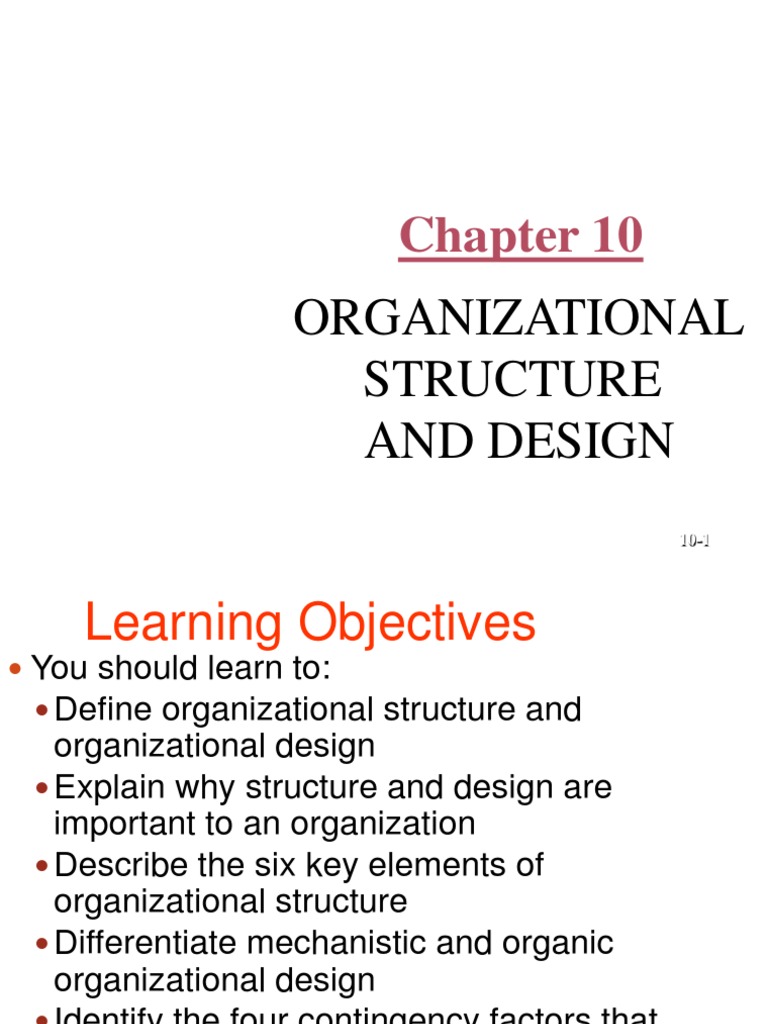 Organizational Structure and Design | PDF | Organizational Structure ...