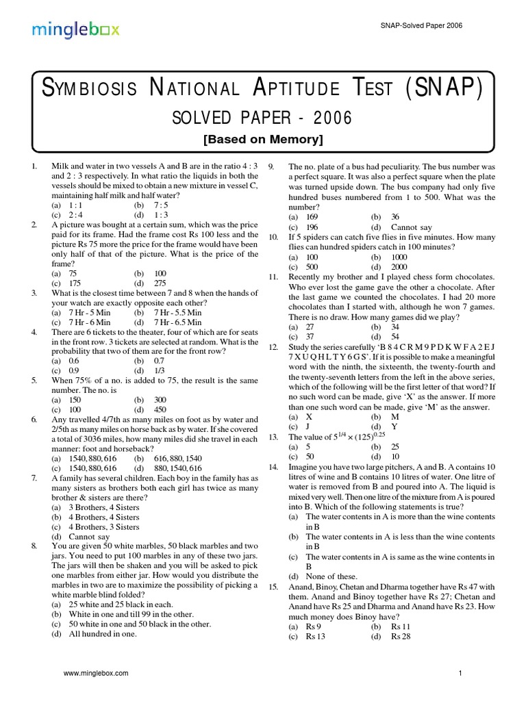 Snap Question Paper 6 | PDF | Civilization | Squatting