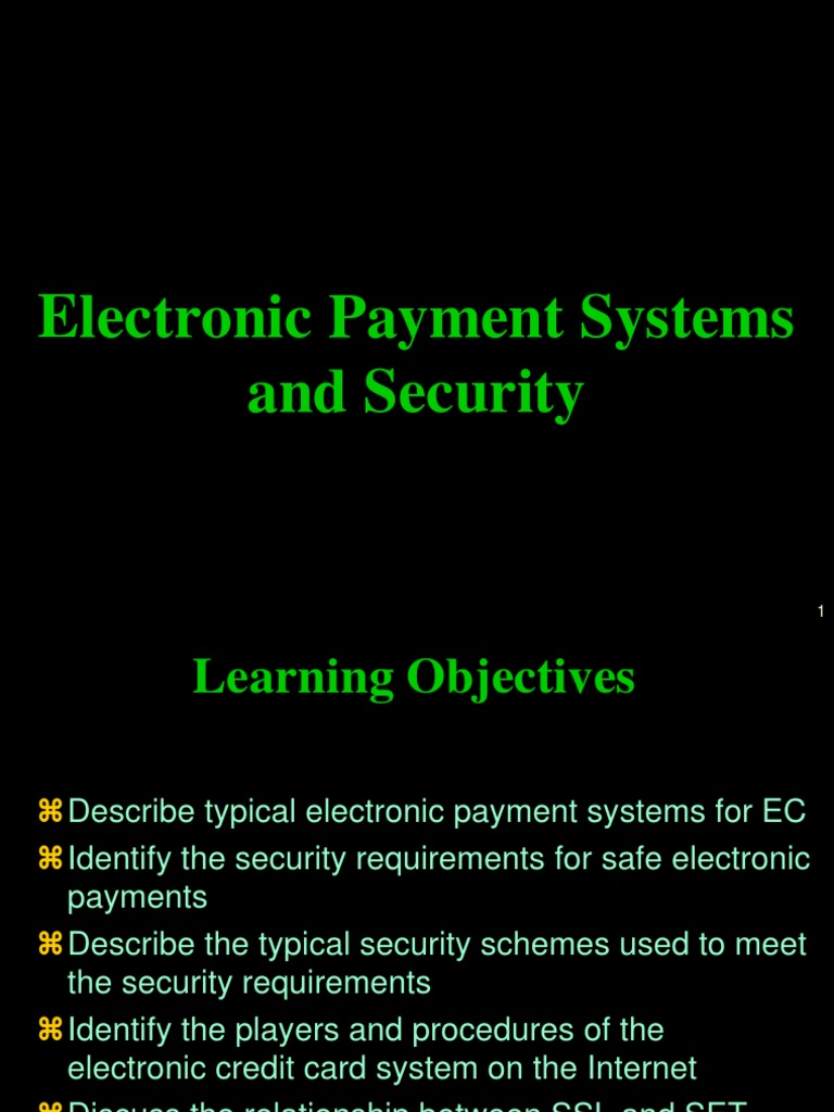 Electronic Payment Systems: A Comprehensive Guide to Security ...