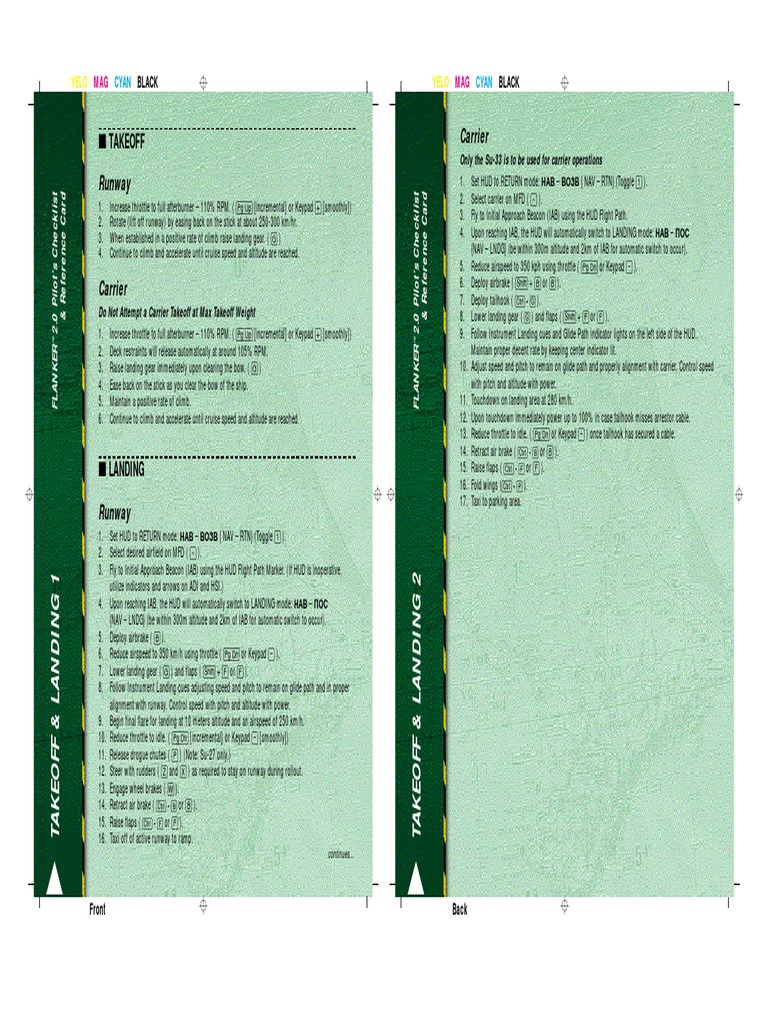Flanker 2.0 Pilots Card | PDF | Missile | Military Technology